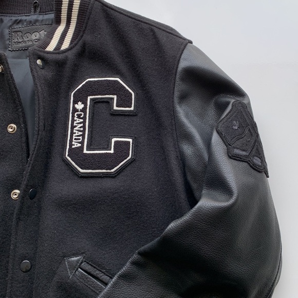 Roots | Jackets & Coats | Roots Canada Wool Varsity Jacket With Leather ...